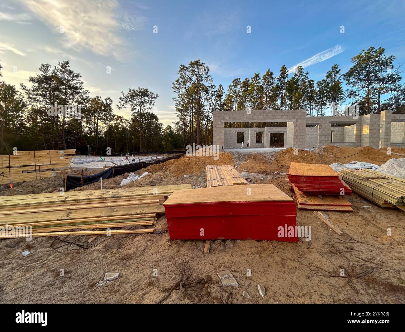New home construction in central Florida where native forest habitat ...