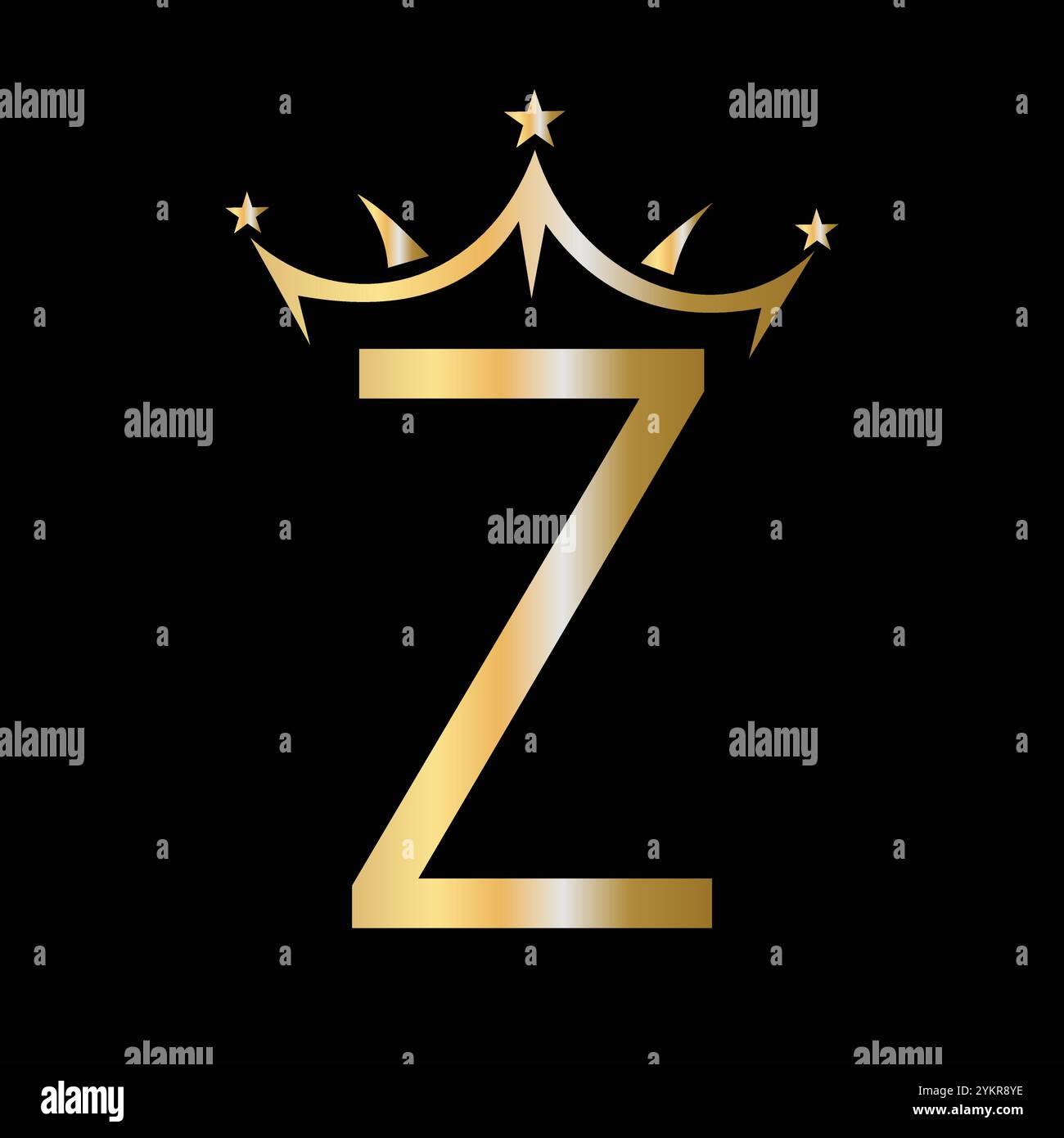 Initial Letter Z Crown Logo For Beauty and Fashion Logo Symbol Vector ...