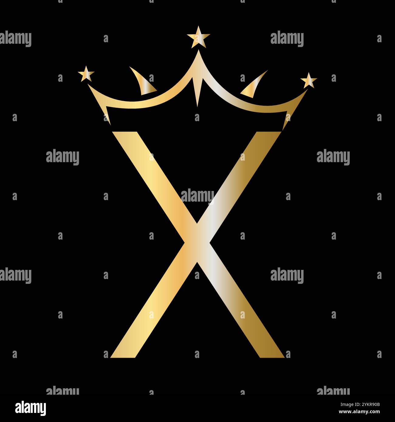 Initial Letter X Crown Logo For Beauty and Fashion Logo Symbol Vector ...