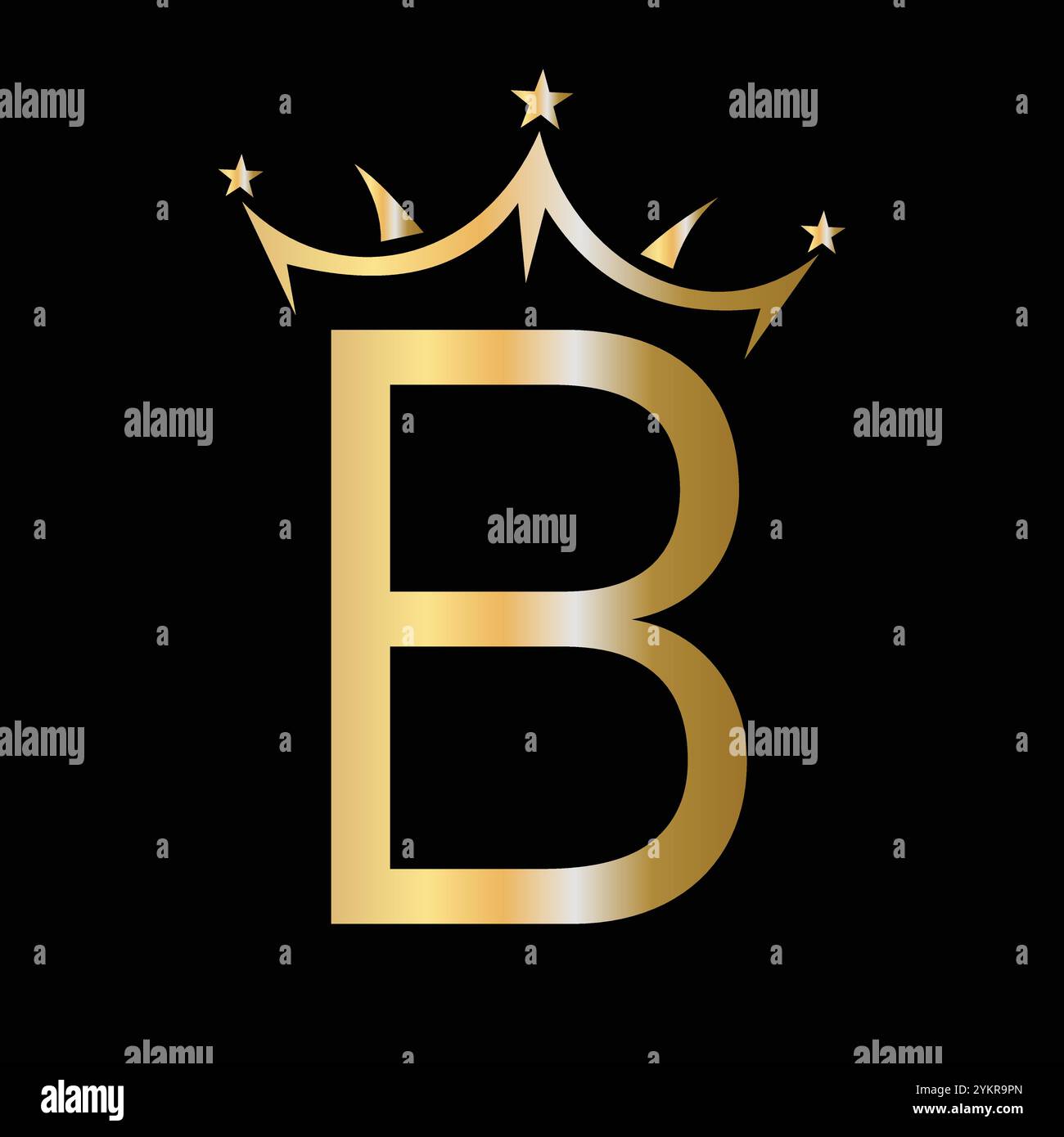 Initial Letter B Crown Logo For Beauty and Fashion Logo Symbol Vector ...