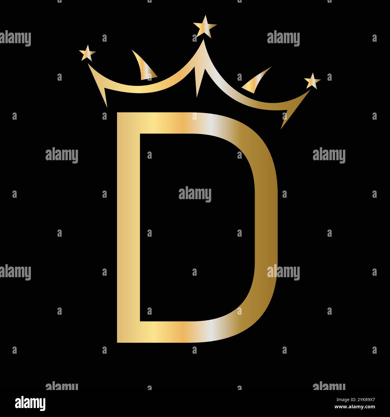 Initial Letter D Crown Logo For Beauty and Fashion Logo Symbol Vector ...