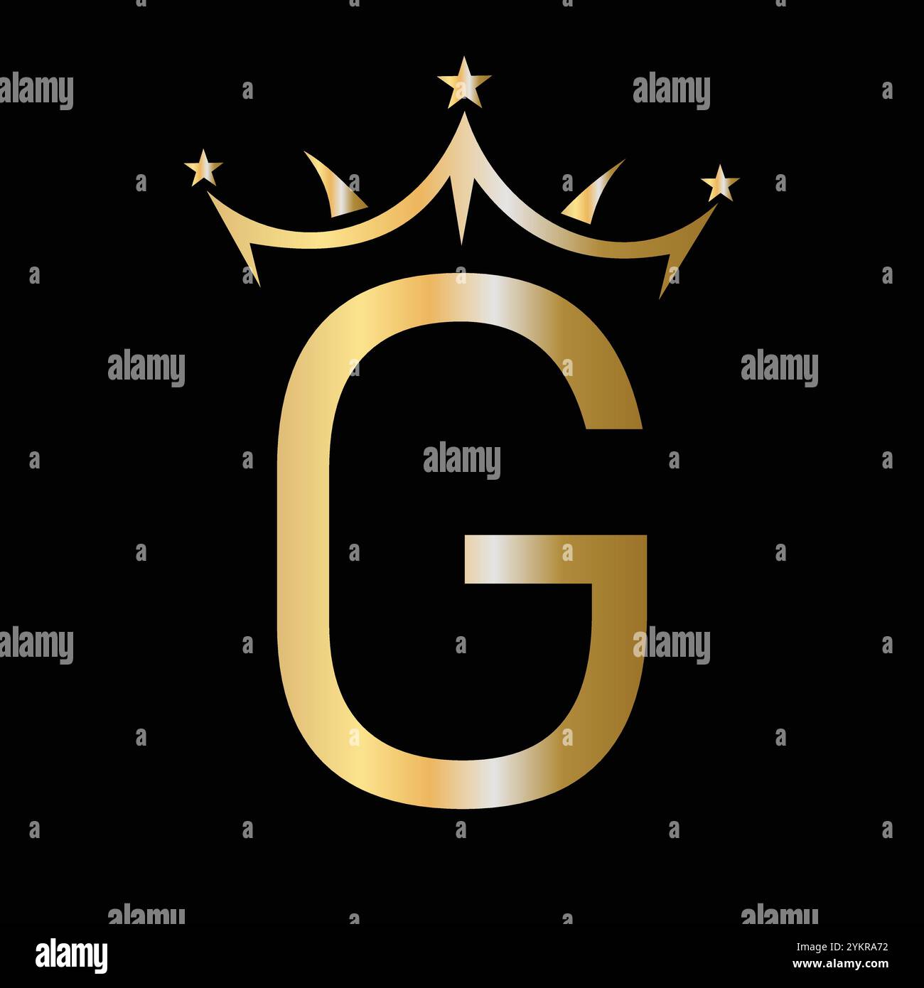 Initial Letter G Crown Logo For Beauty and Fashion Logo Symbol Vector ...