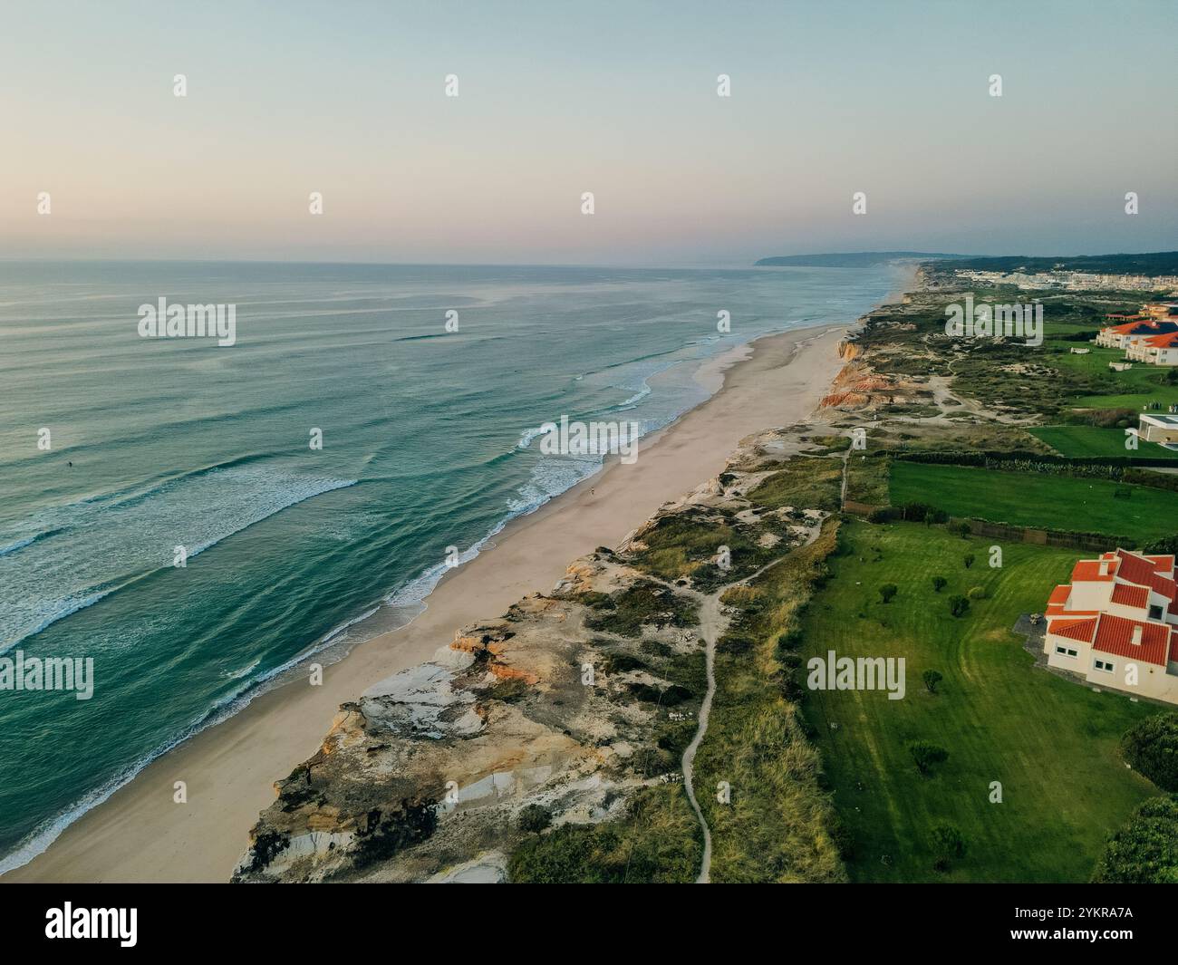 Aerial view beautiful falesia beach hi-res stock photography and images ...