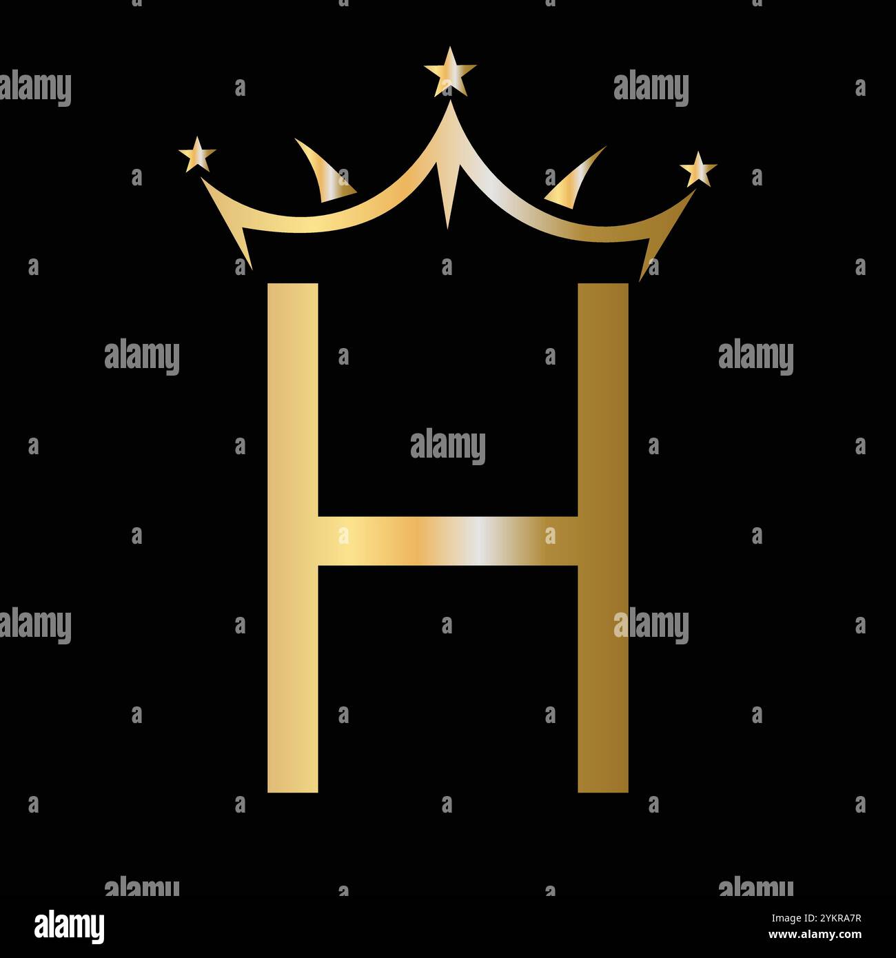 Initial Letter H Crown Logo For Beauty and Fashion Logo Symbol Vector ...