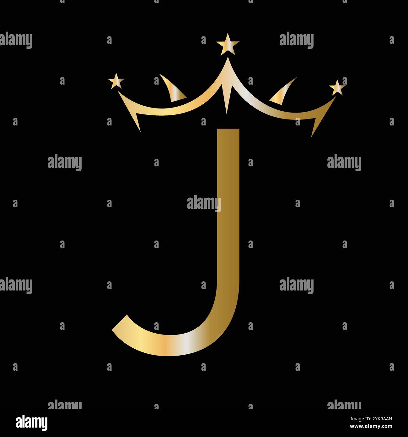 Initial Letter J Crown Logo For Beauty and Fashion Logo Symbol Vector ...