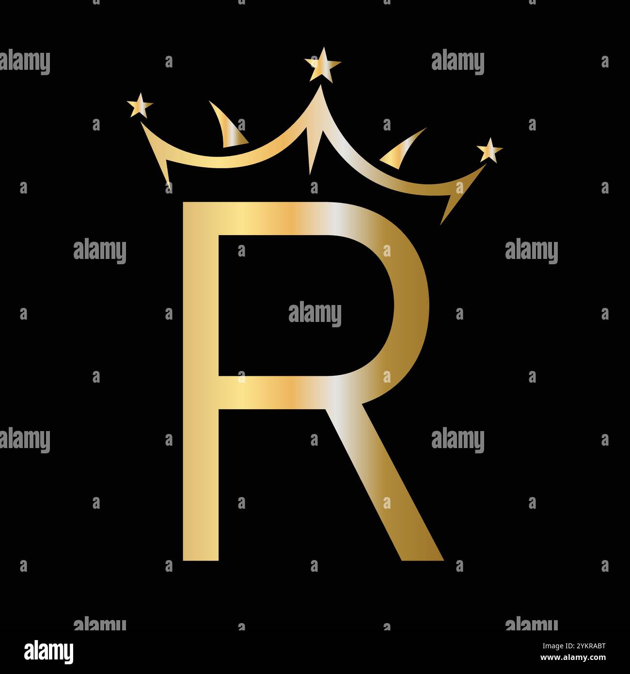 Initial Letter R Crown Logo For Beauty and Fashion Logo Symbol Vector ...