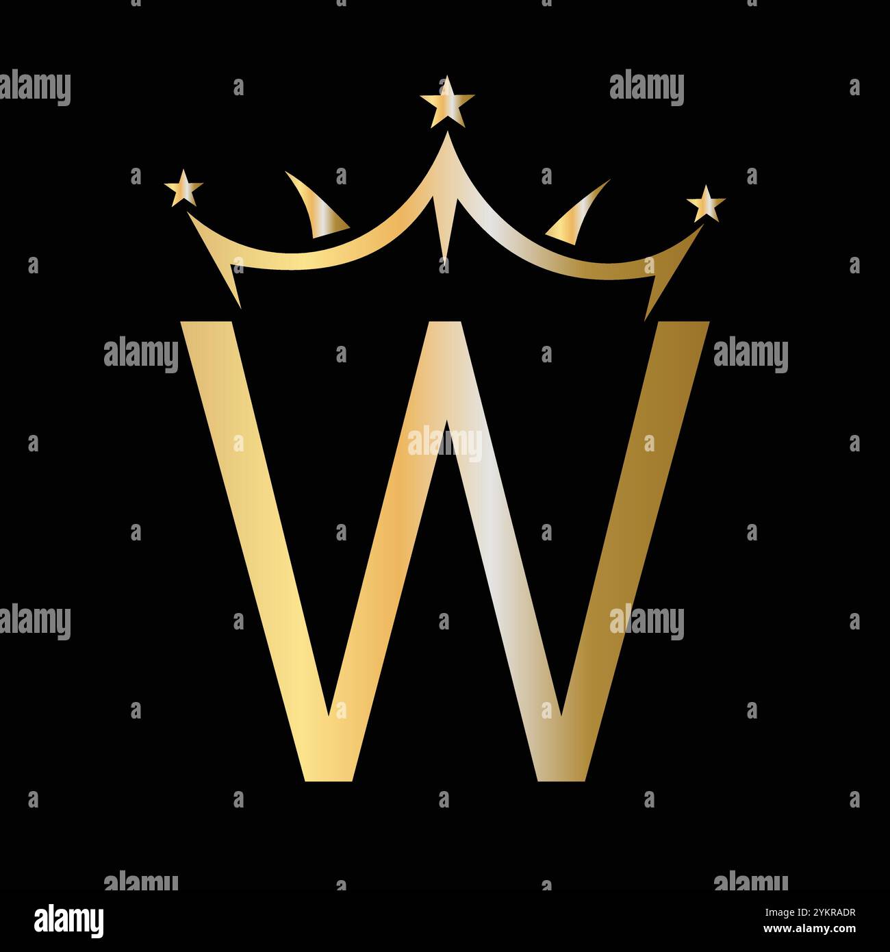 Initial Letter w Crown Logo For Beauty and Fashion Logo Symbol Vector ...