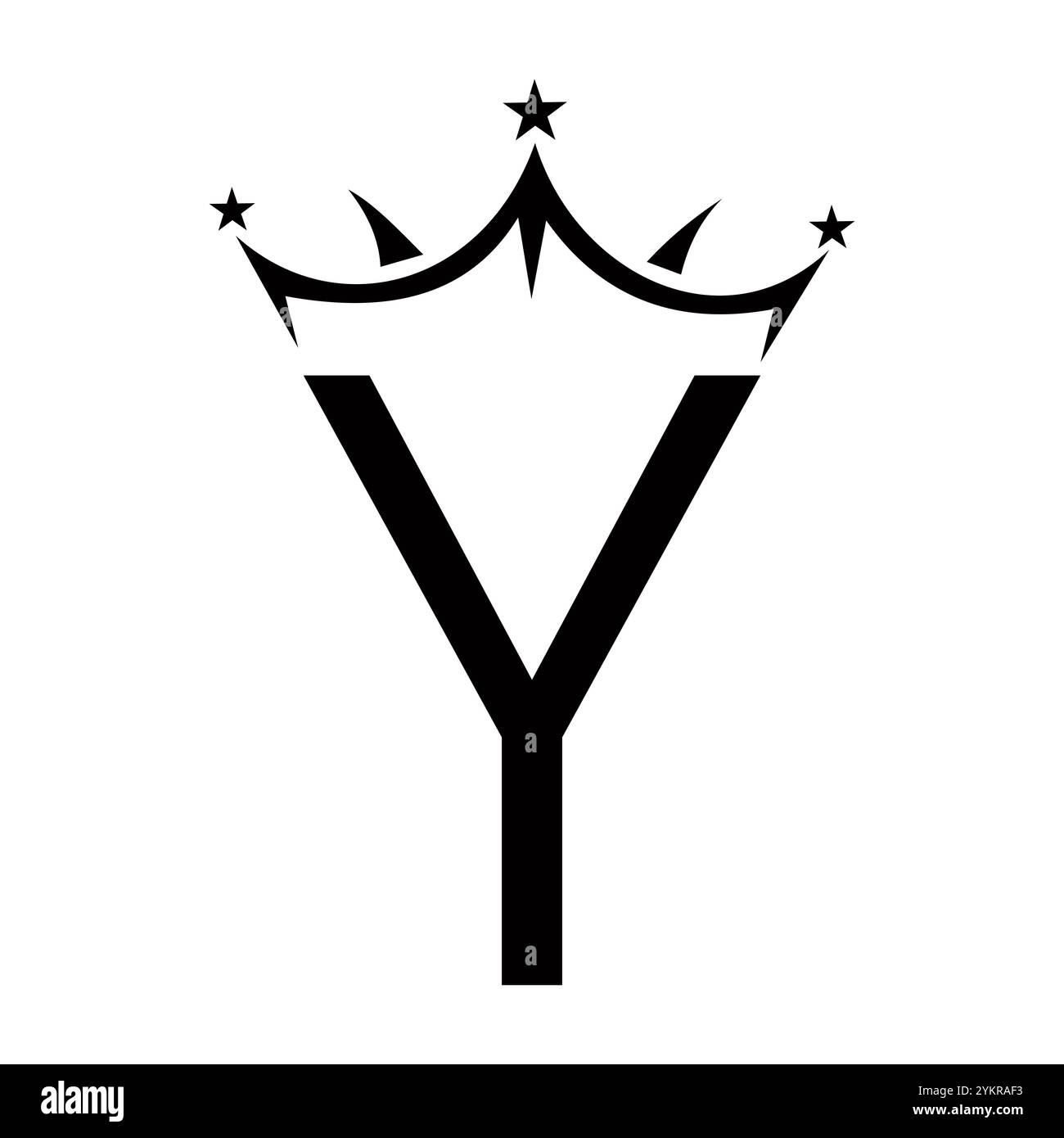 Initial Letter Y Crown Logo For Beauty and Fashion Logo Symbol Vector ...