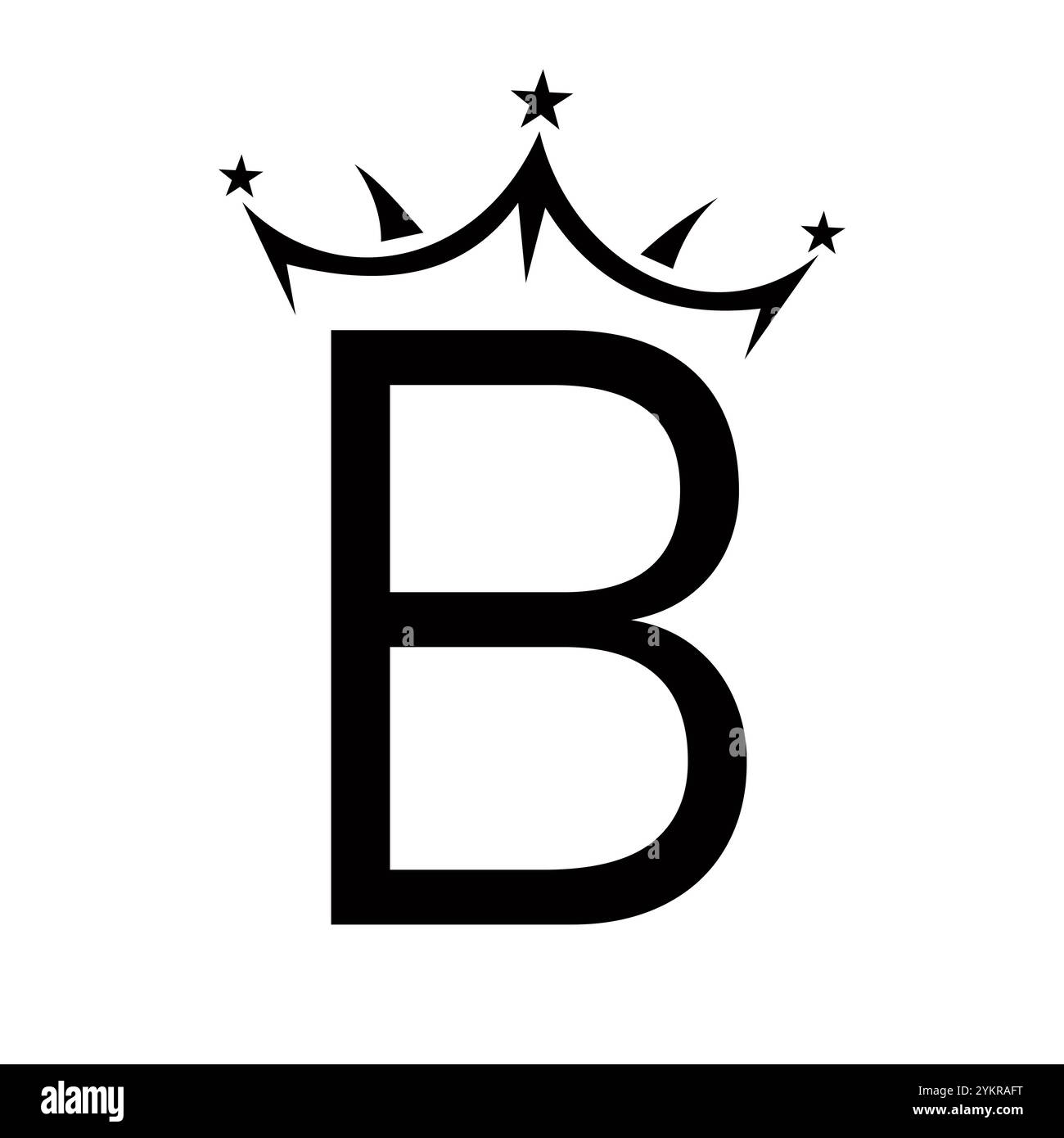 Initial Letter B Crown Logo For Beauty and Fashion Logo Symbol Vector ...