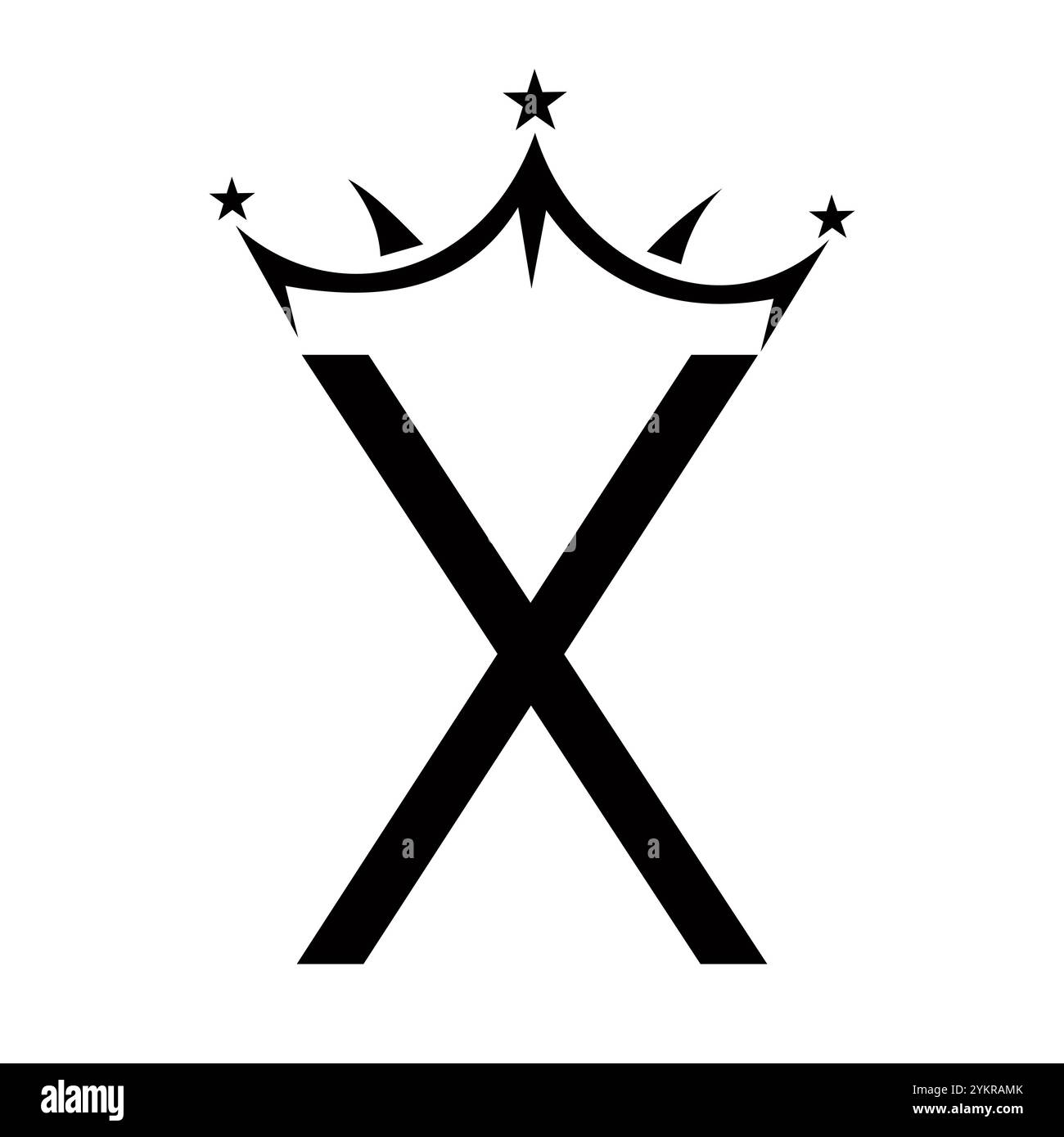 Initial Letter X Crown Logo For Beauty and Fashion Logo Symbol Vector ...