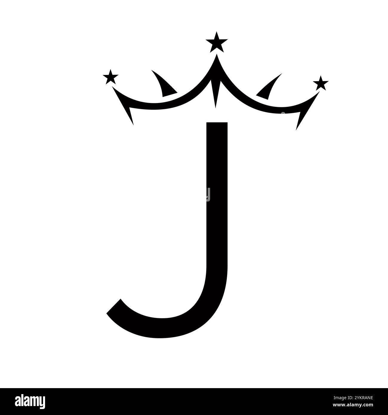 Initial Letter J Crown Logo For Beauty and Fashion Logo Symbol Vector ...