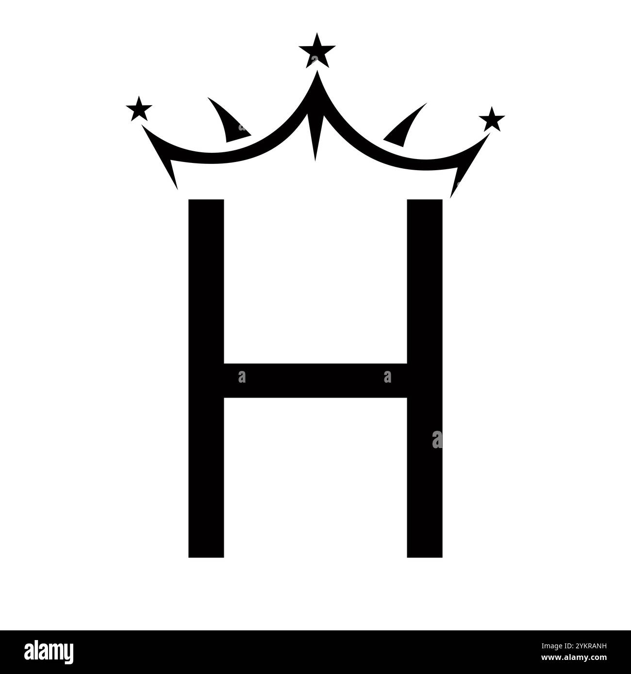 Initial Letter H Crown Logo For Beauty and Fashion Logo Symbol Vector ...