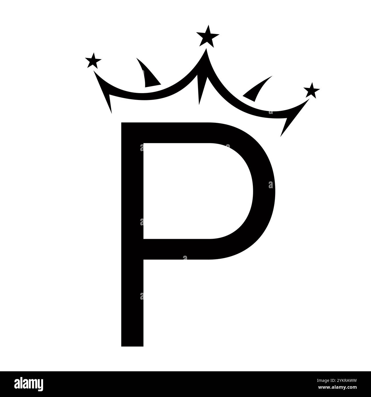 Initial Letter P Crown Logo For Beauty and Fashion Logo Symbol Vector ...