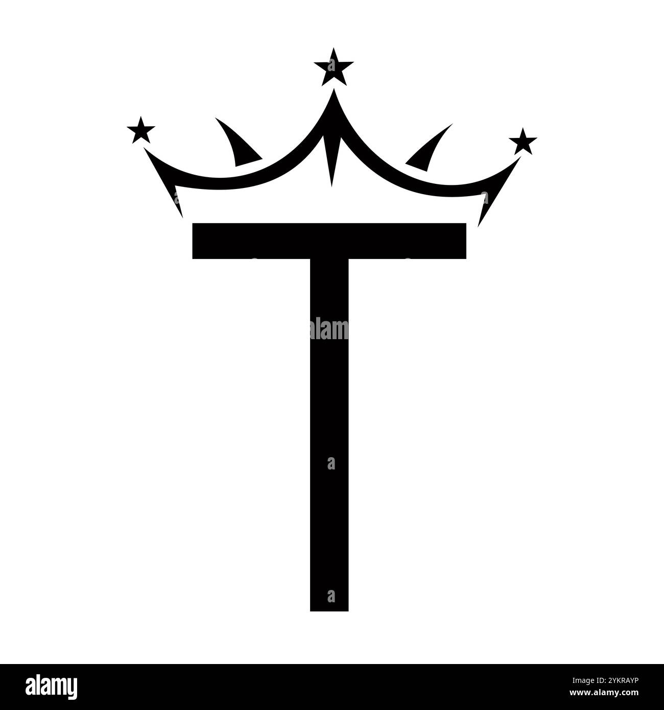 Initial Letter T Crown Logo For Beauty and Fashion Logo Symbol Vector ...