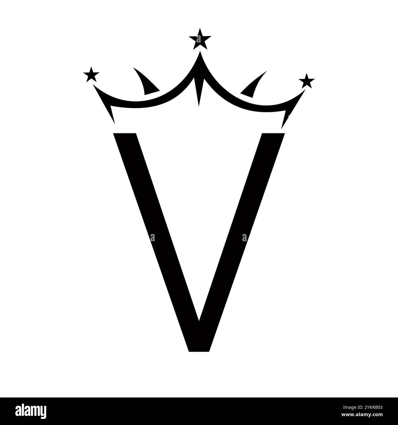 Initial Letter V Crown Logo For Beauty and Fashion Logo Symbol Vector ...
