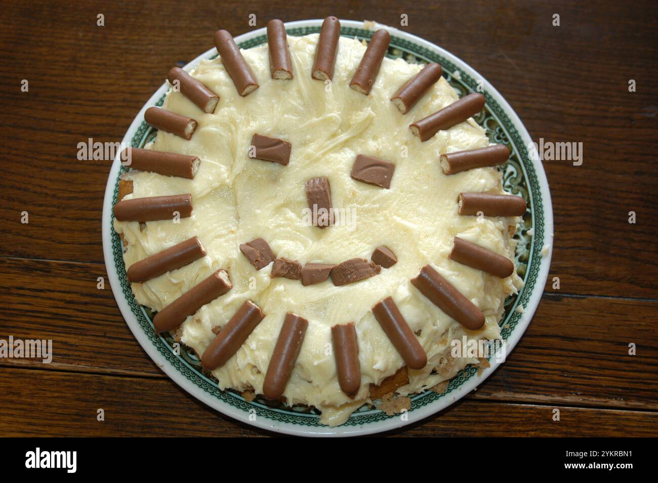 Happy Birthday Cake with Smiley Face Stock Photo - Alamy