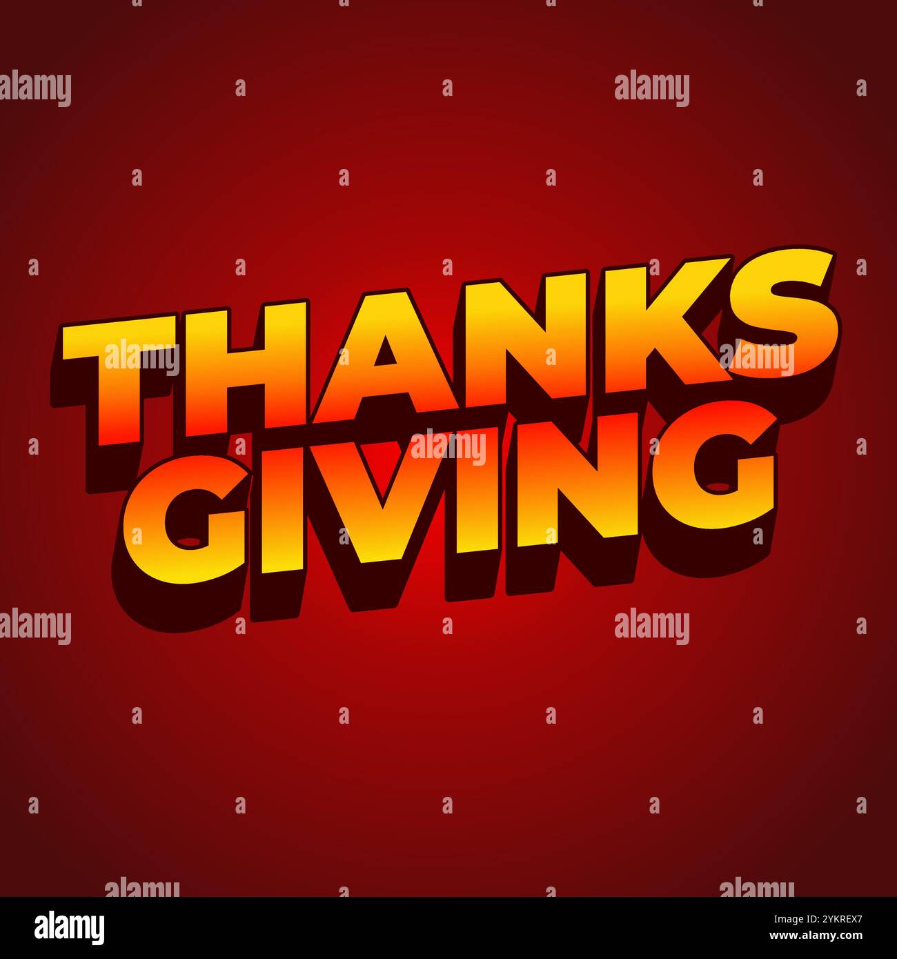 Thanksgiving text effect design in bold font with 3D style Stock Vector ...