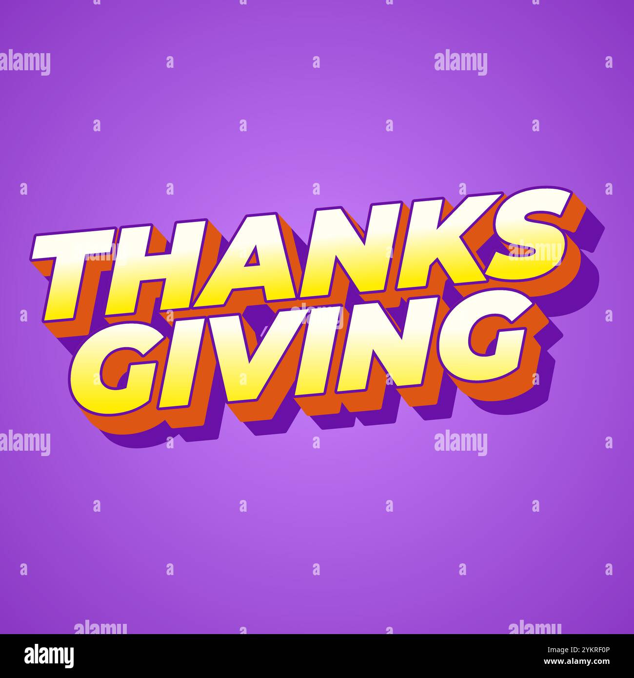 Thanksgiving text effect design in bold font with 3D style Stock Vector ...