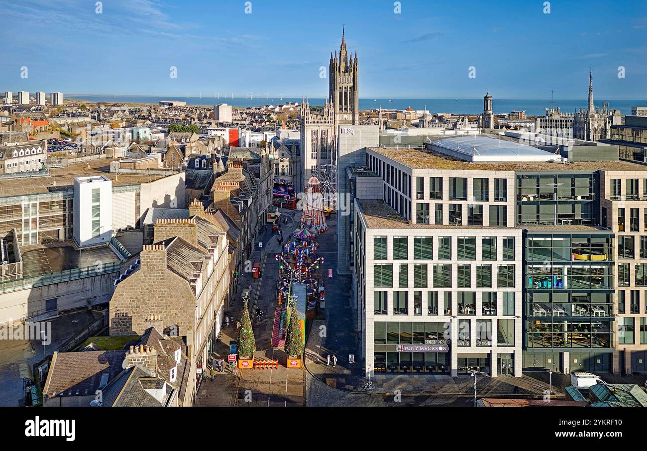 Aberdeen Scotland the winter fair or Christmas Village in Upperkirkgate ...