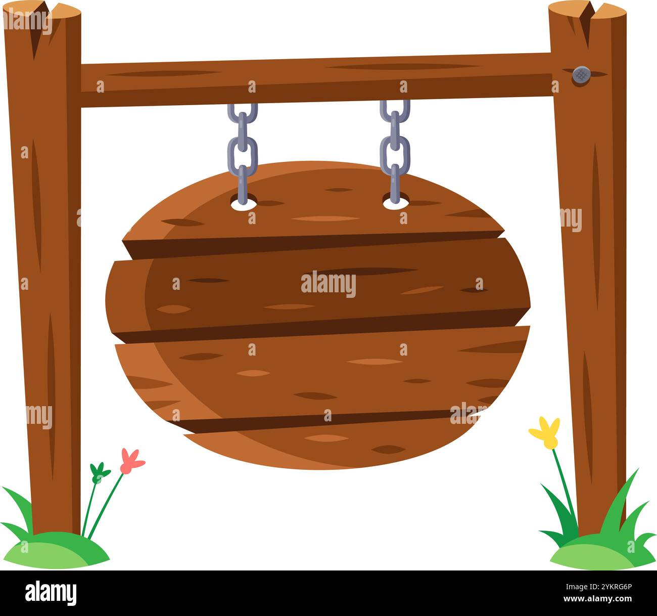 Two wooden posts Stock Vector Images - Alamy