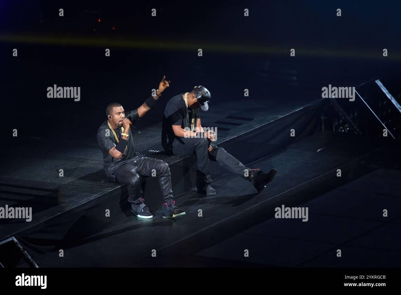 Jay-Z and Kane West performing in the Gelredome - in the Watch Throne ...