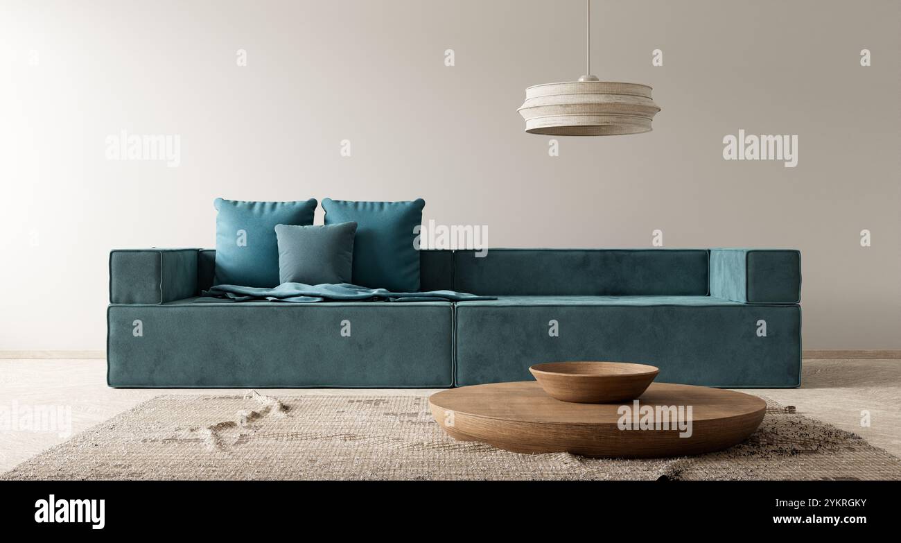 Bboho style decorated livinig room. Modern, authentic Interior design ...