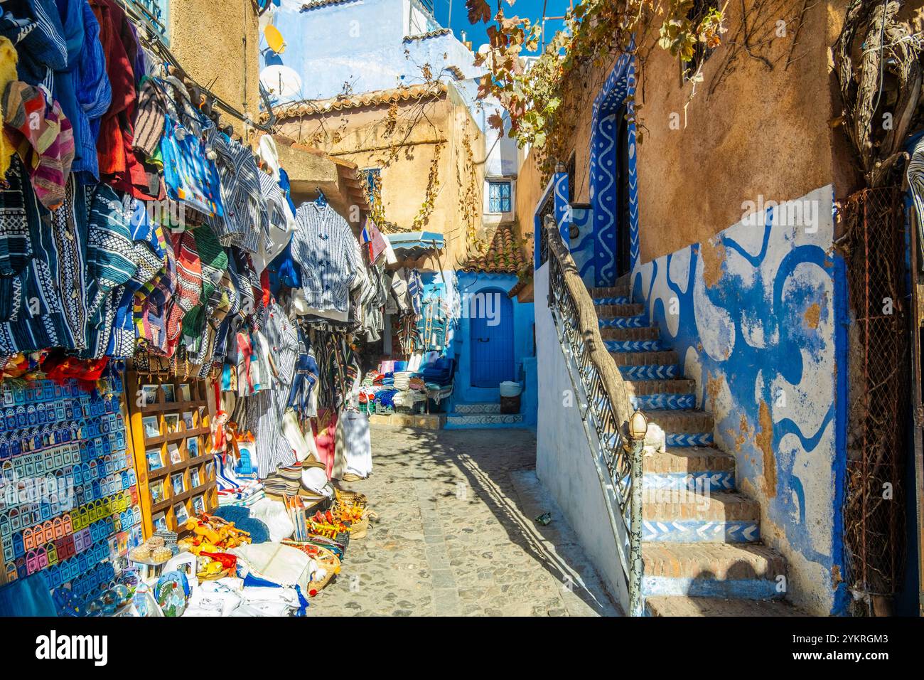 Street Market of Chefchaouen, Morocco Stock Photo - Alamy