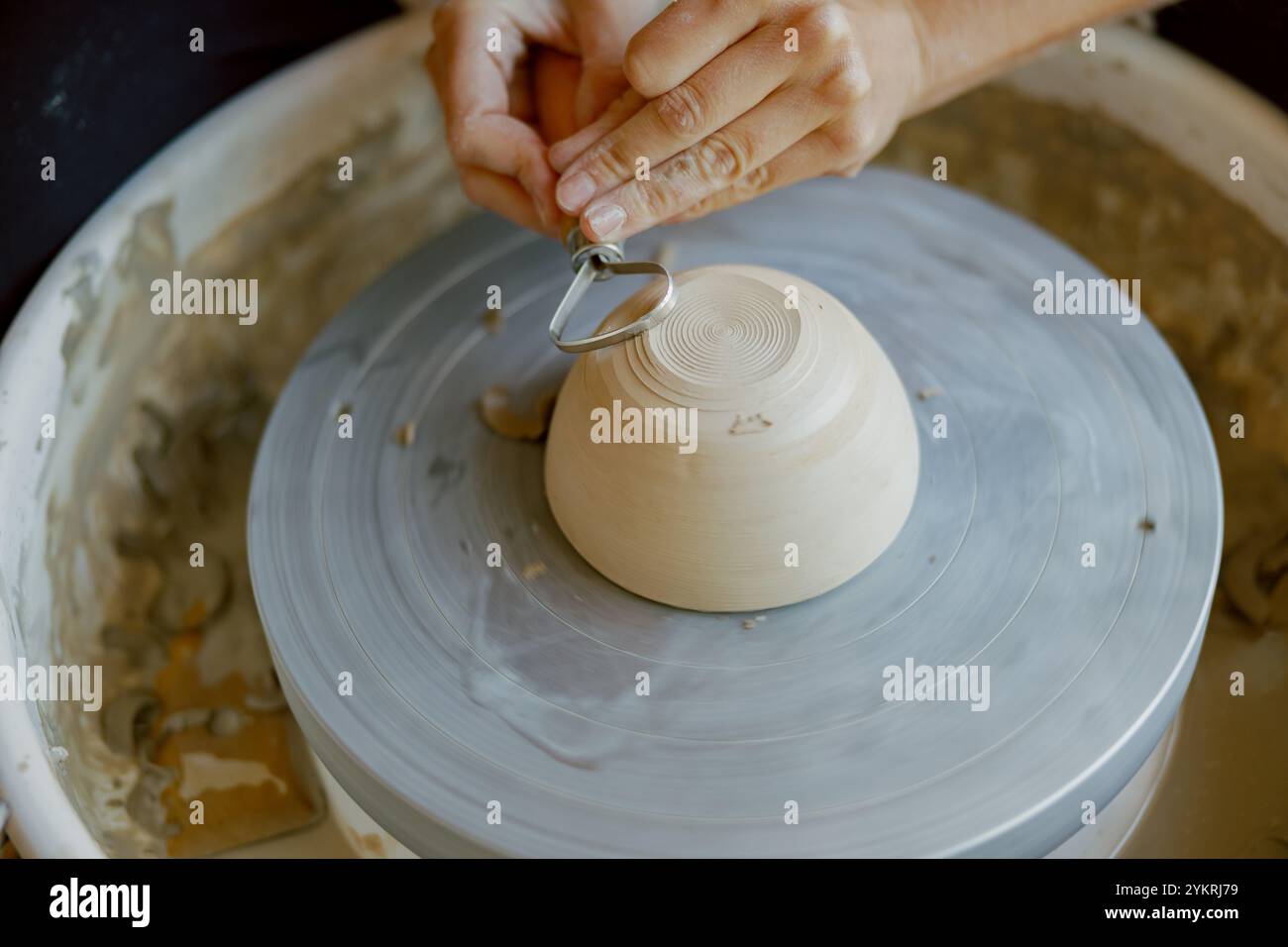 Artisan Pottery Work on a Creative and Inspiring Wheel of Artistic ...