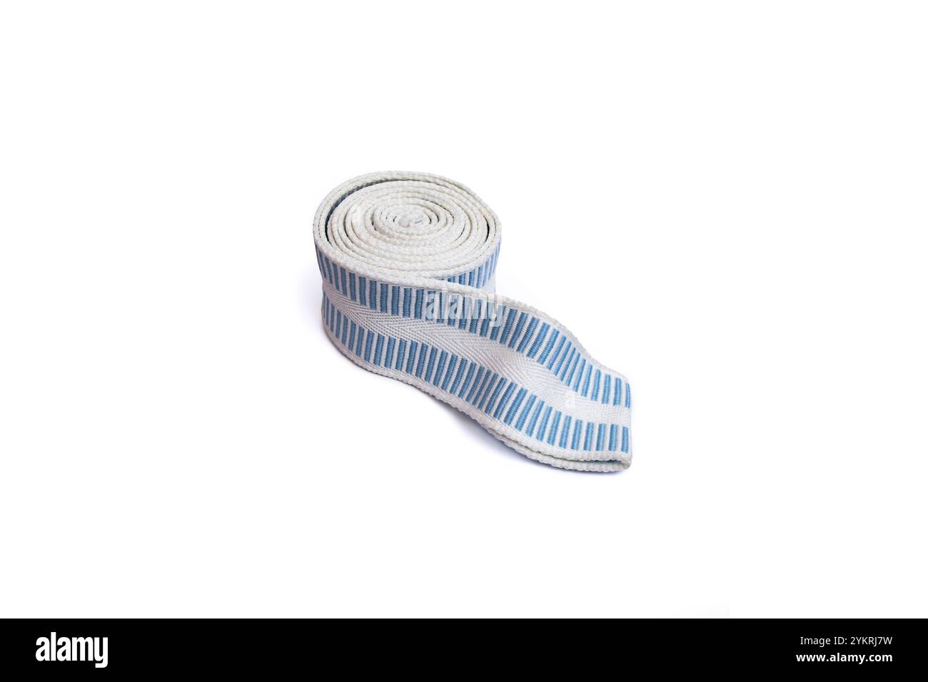 Elastic fabric band roll used in medical emergencies , isolated on ...