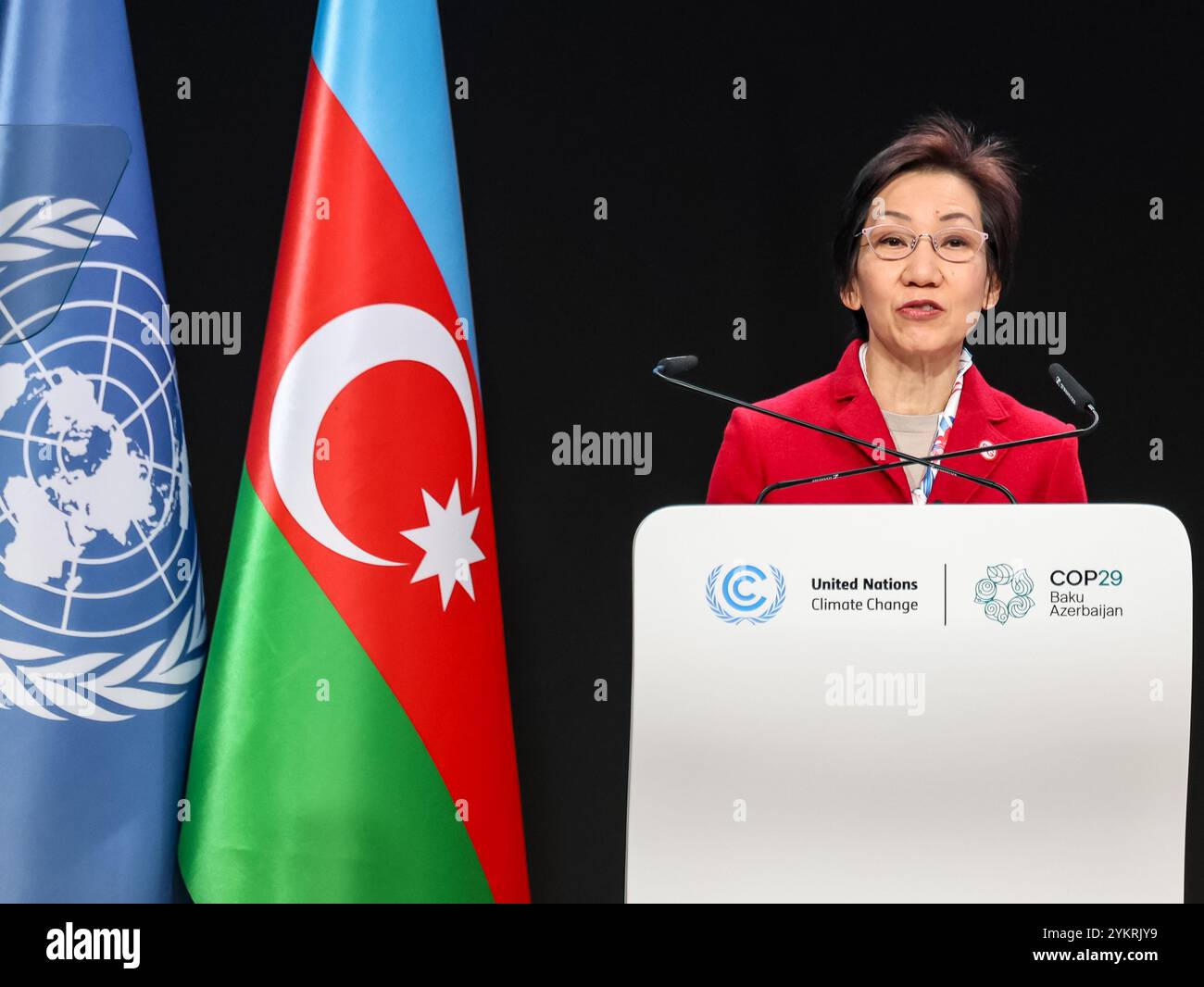 Baku, Azerbaijan, November 19, 2024. Grace Fu, Minister for ...