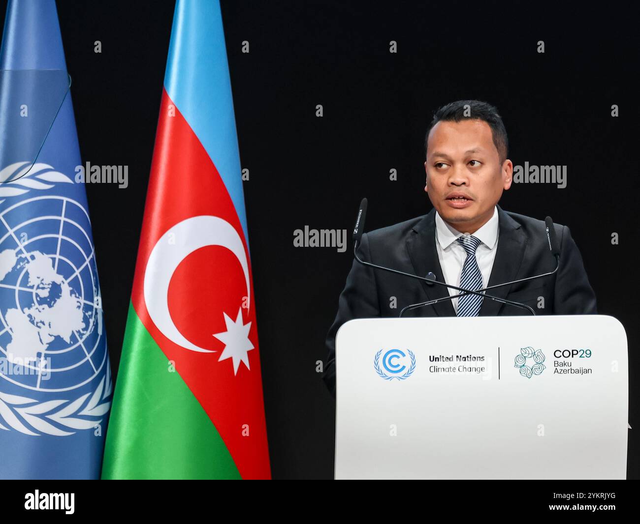 Baku, Azerbaijan, November 19, 2024. Nik Nazmi Bin Nik Ahmad, Minister ...