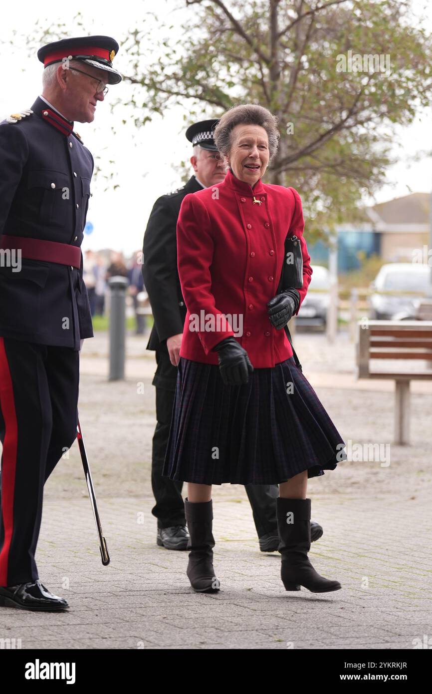 The Princess Royal arrives to officially open the Gull Wing Bridge in ...