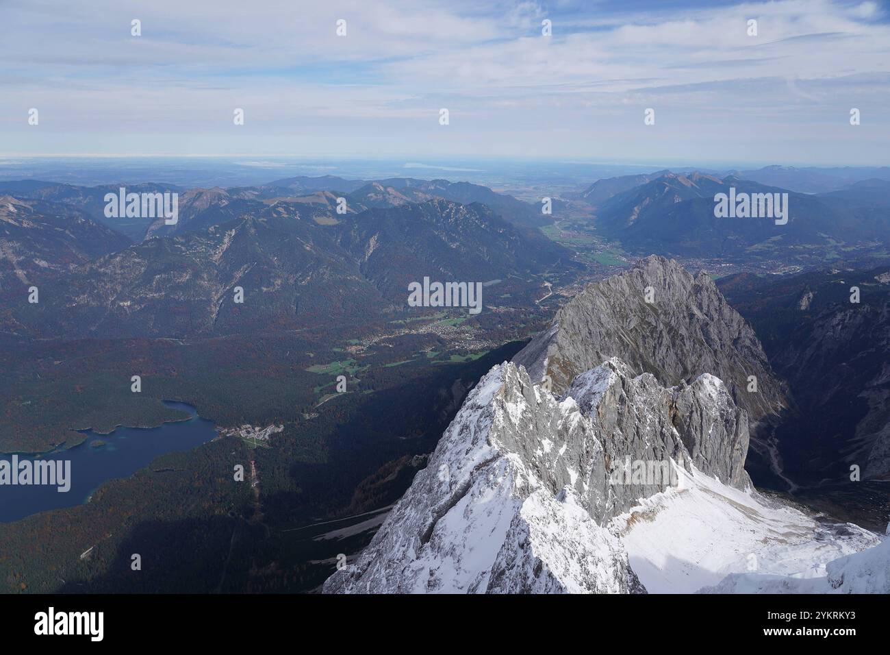 Aussicht von der Zugspitze - Zugspitze 11.10.2024: Zugspitzgipfel ...