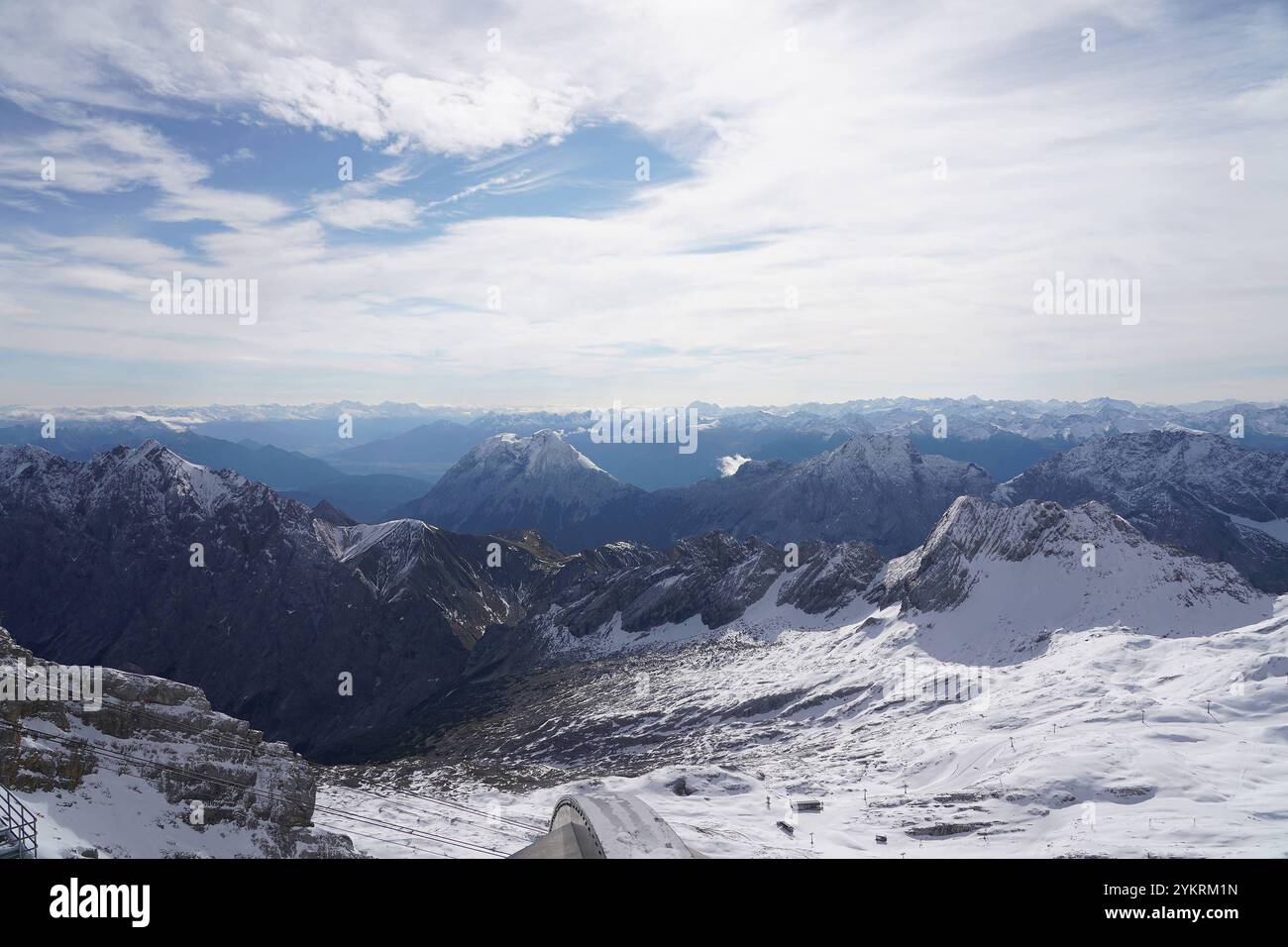 Aussicht von der Zugspitze - Zugspitze 11.10.2024: Zugspitzgipfel ...