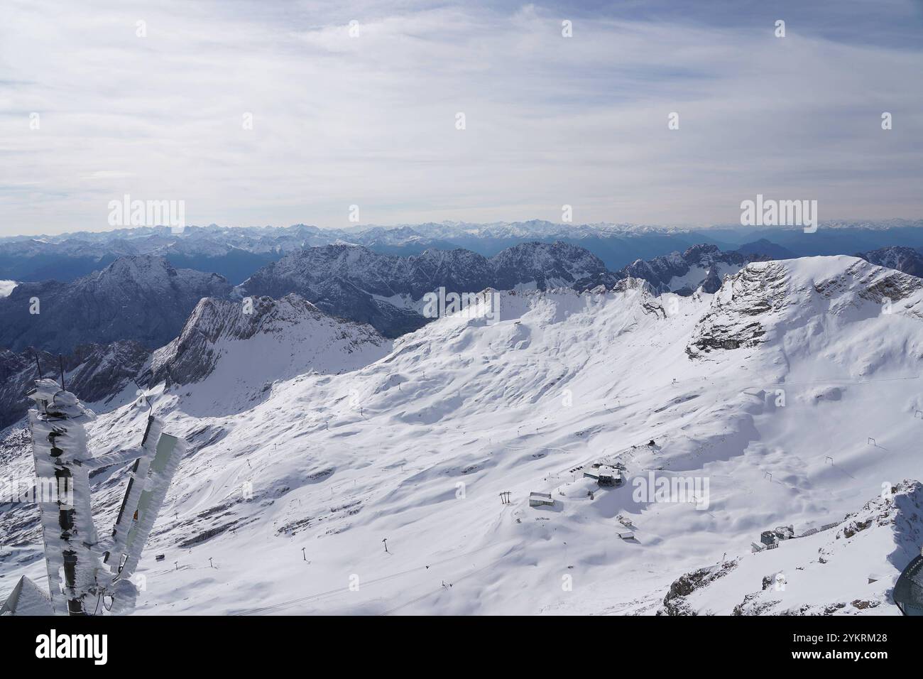 Aussicht von der Zugspitze - Zugspitze 11.10.2024: Zugspitzgipfel ...