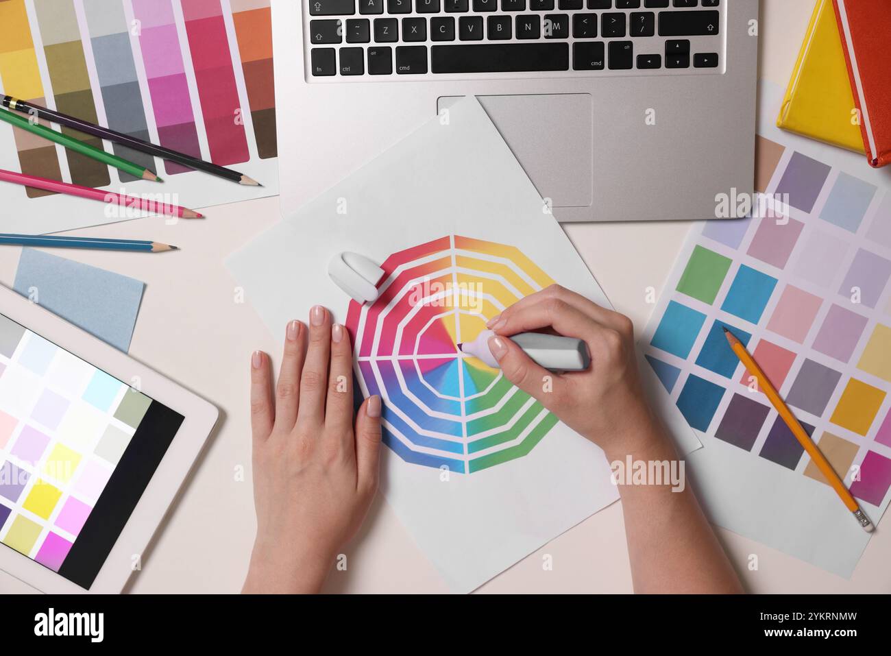 Top view graphic designer working hi-res stock photography and images ...