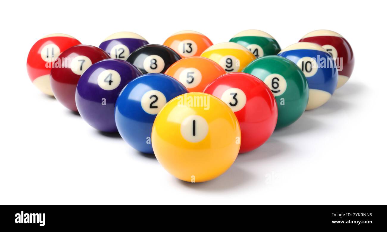 Billiard balls numbers on white hi-res stock photography and images - Alamy