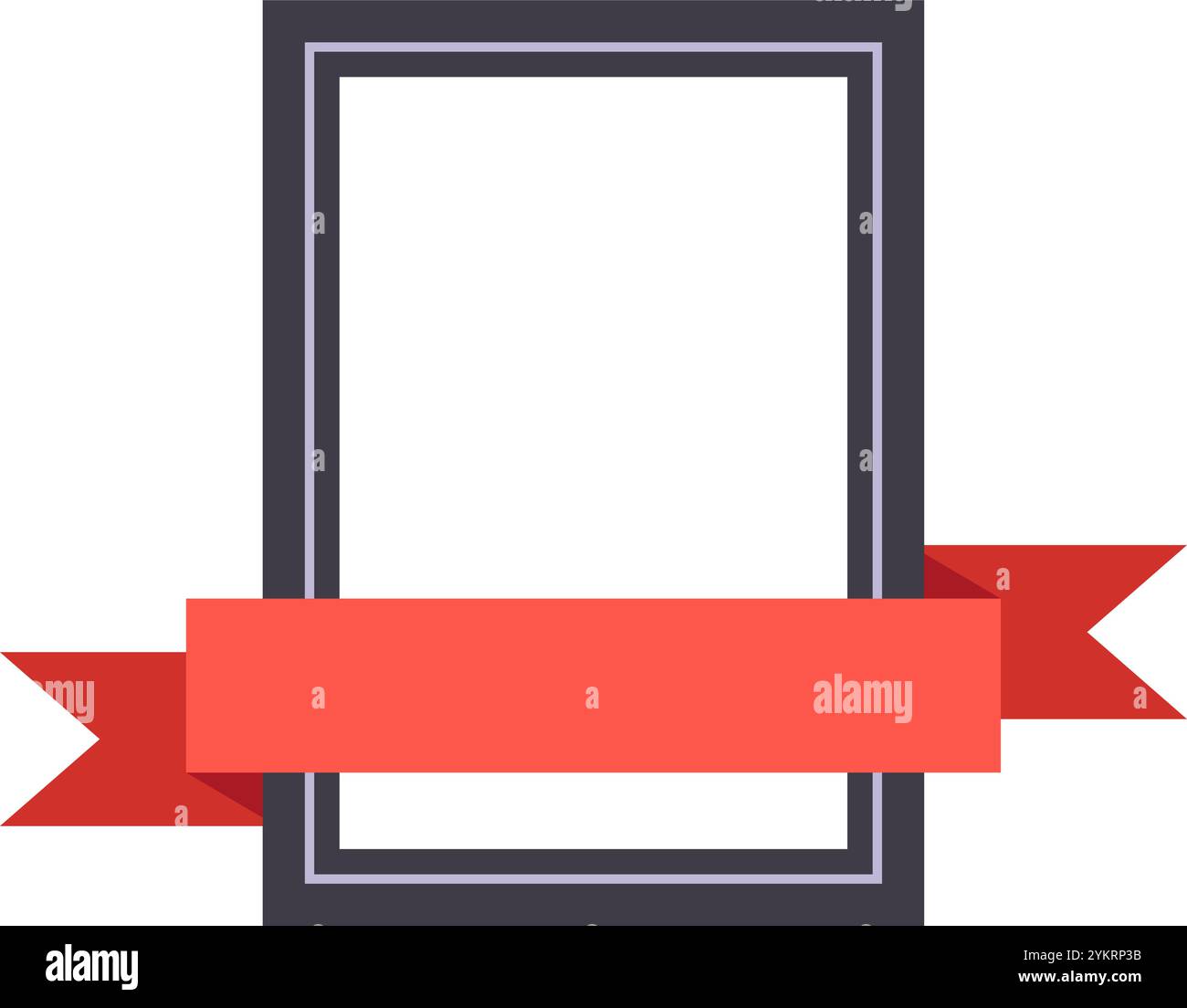 Blank diploma frame with a red ribbon is displayed, providing a perfect ...