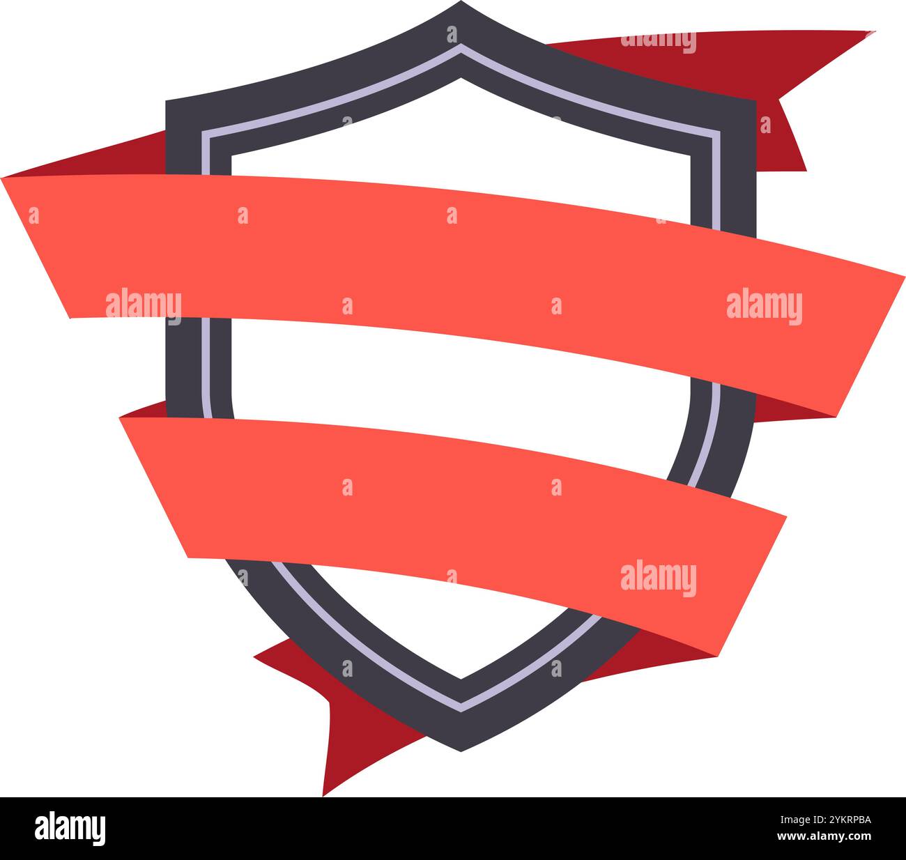 Medieval shield two red ribbon hi-res stock photography and images - Alamy