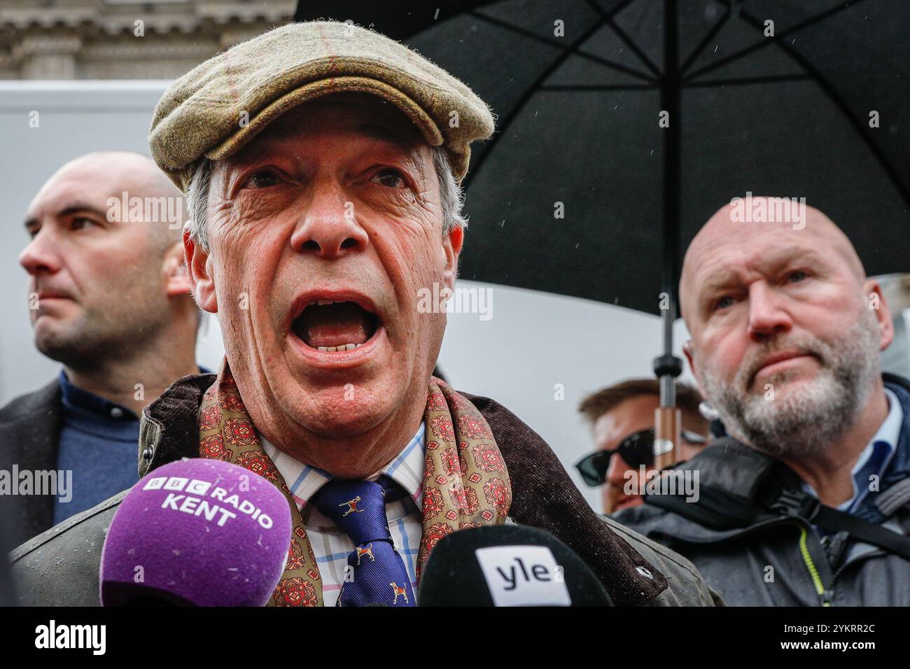 London, UK. 19th Nov, 2024. Nigel Farage, Leader of the Reform Party ...