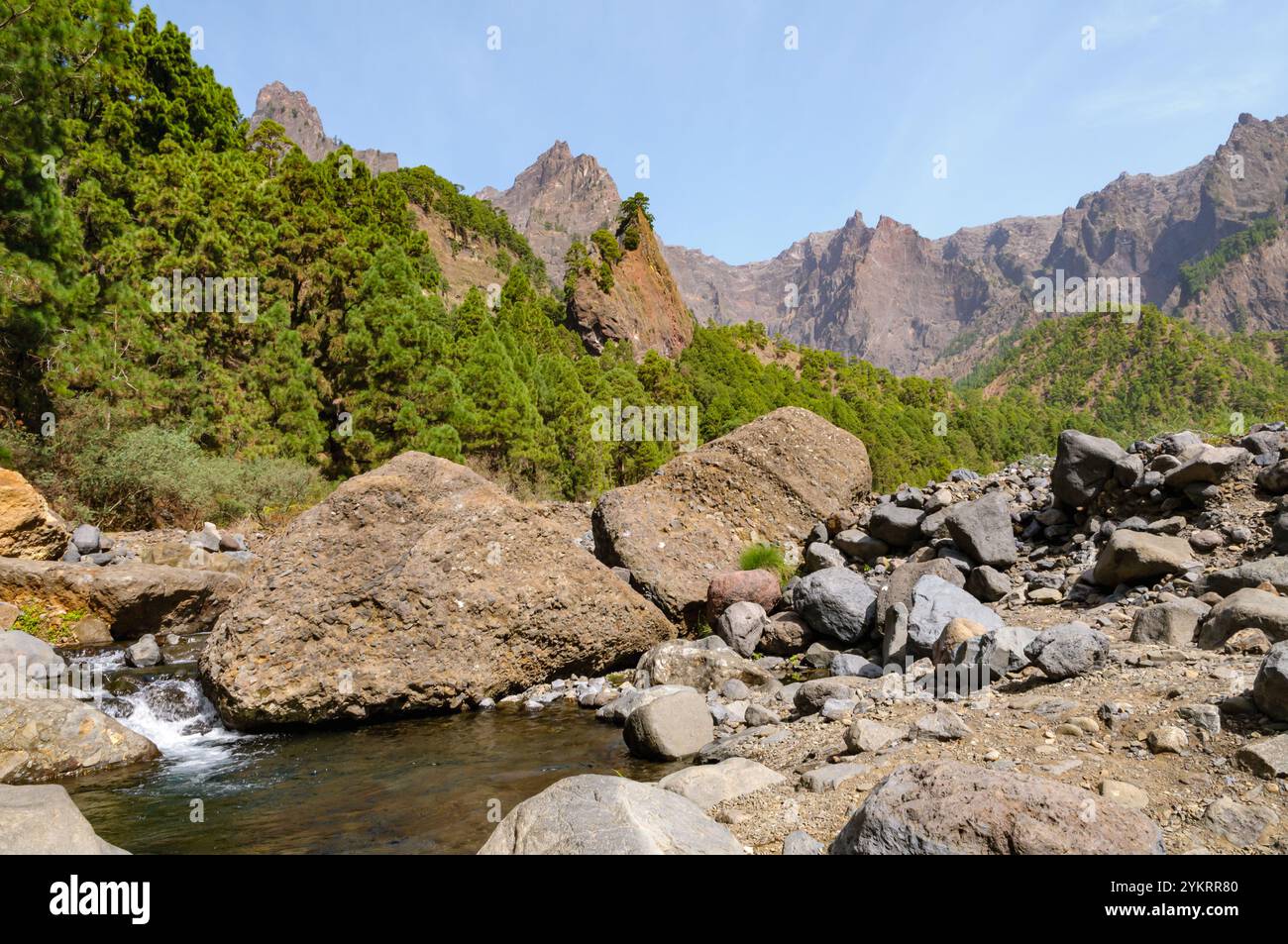 Caldera de Taburiente National Park at La Palma, Canary Islands, Spain ...