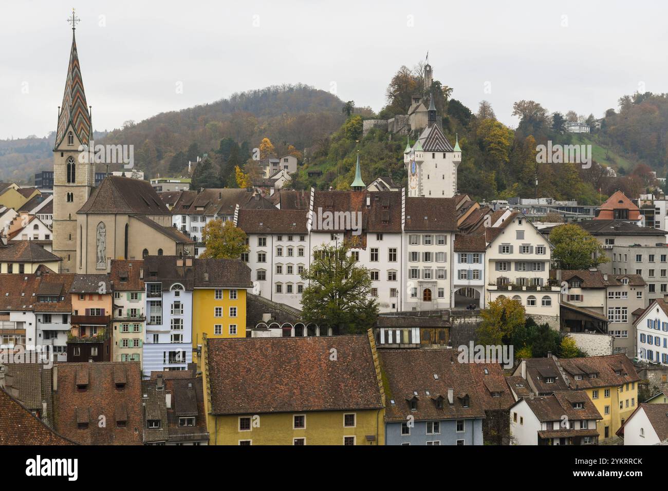 Baden, Switzerland - 4 November 2024: view at the center of Baden on ...