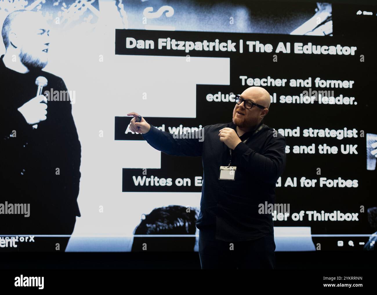 Dan Fitzpatrick, the Ai Educator, giving a talk in Benfleet, Essex ...