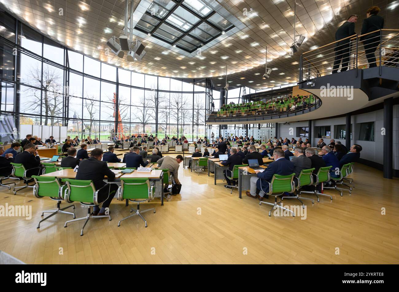 Dresden, Germany. 19th Nov, 2024. View of the plenary chamber during a ...