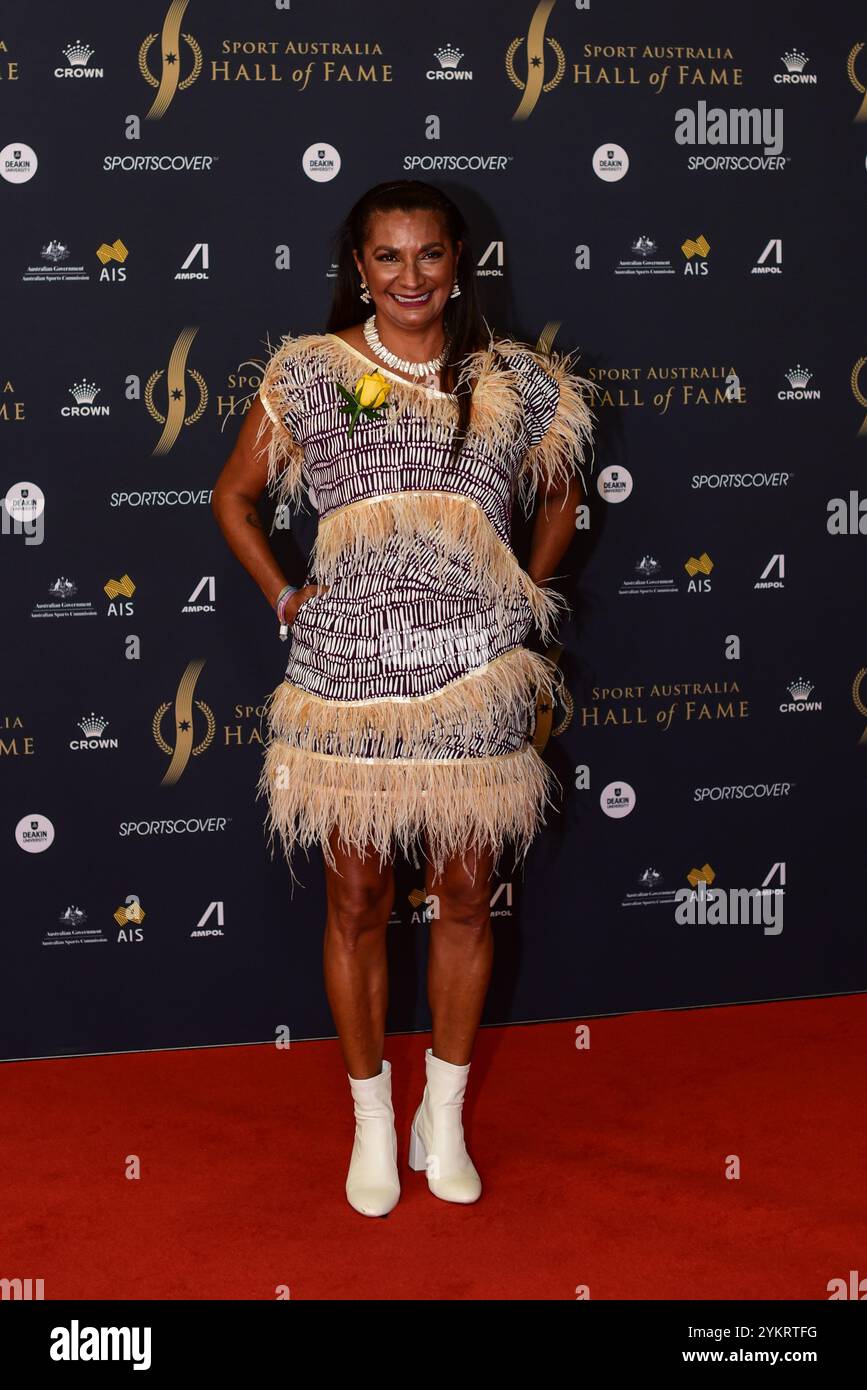 Nova Peris attends the red carpet for the Sport Australia Hall of Fame ...