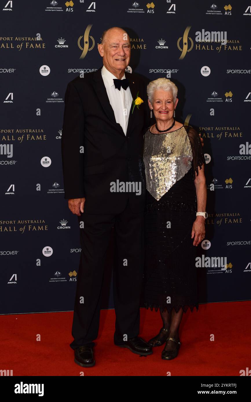 Perry Crosswhite with wife Janice attend the red carpet at the Sport ...