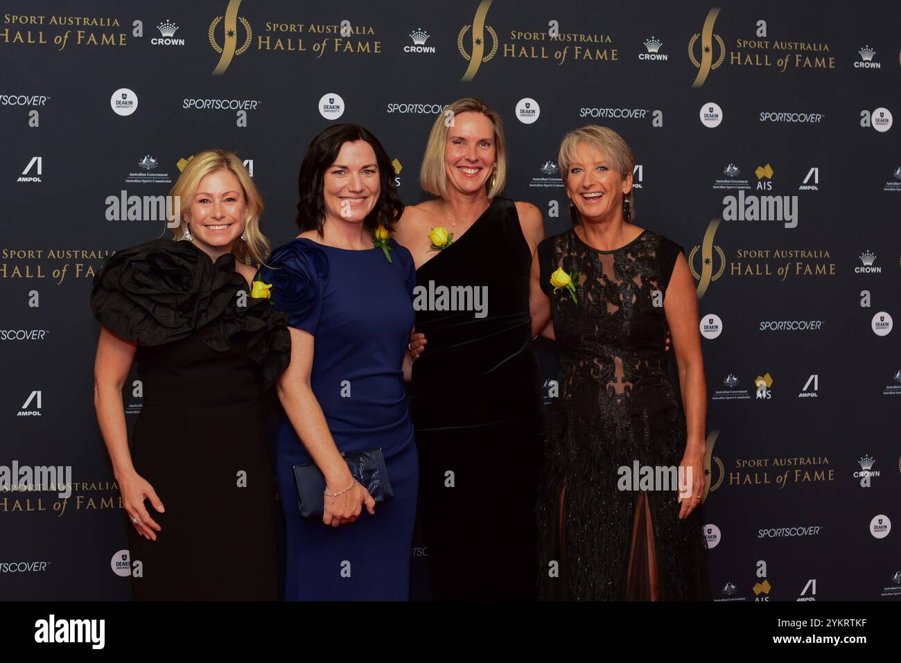 (L-R) Alisa Camplin-Warner, Anna Mears, Susie O'Neill and Layne ...