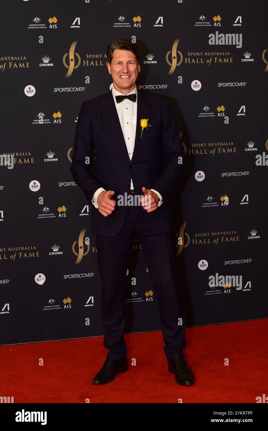 John Eales attending the red carpet at Sport Australia Hall of Fame ...