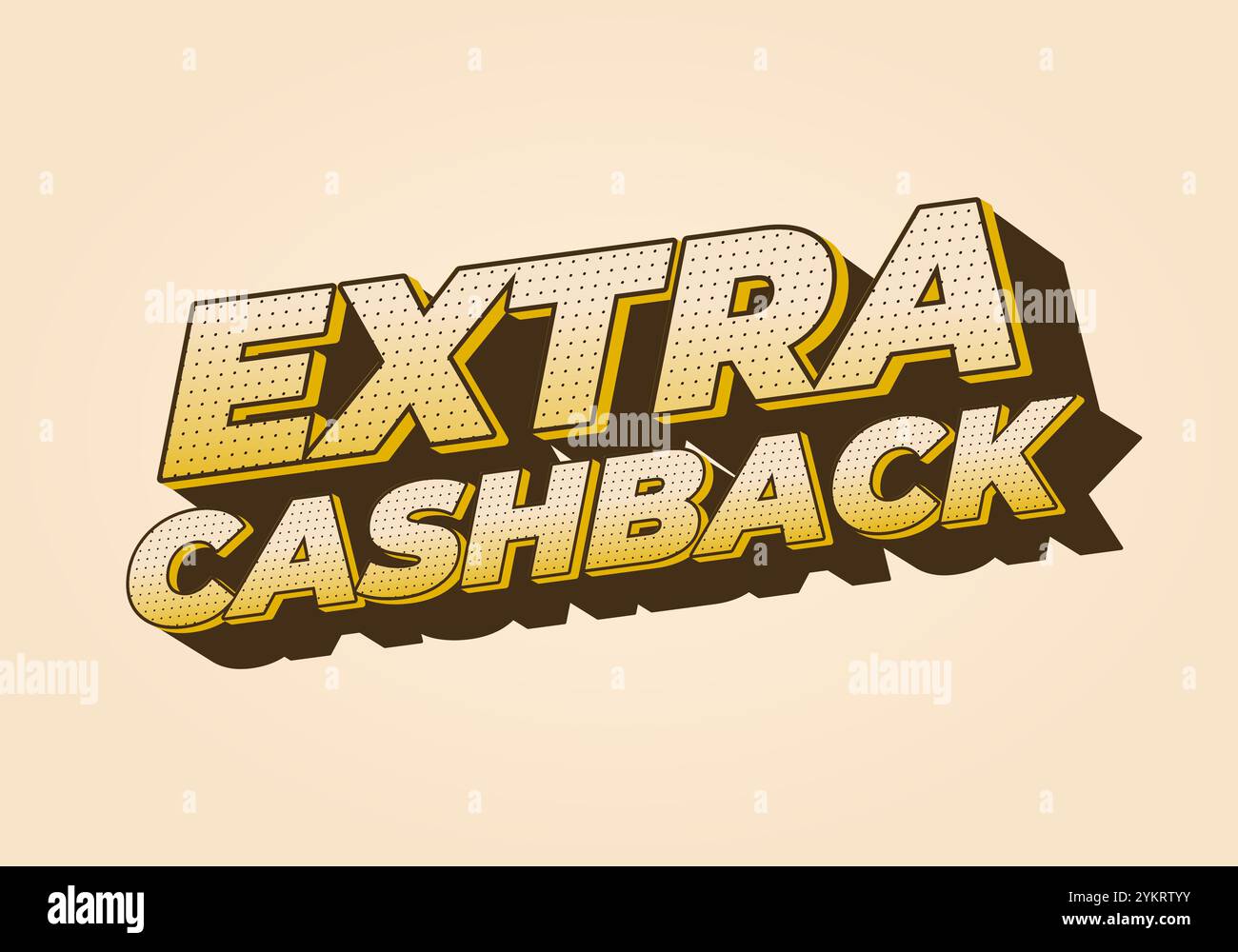 Extra cash back. text effect design with extra bold font for social ...
