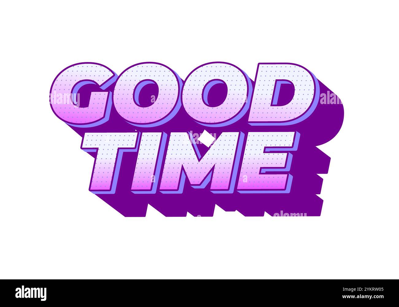 Good time. Text effect design in modern colors with 3D look effect ...